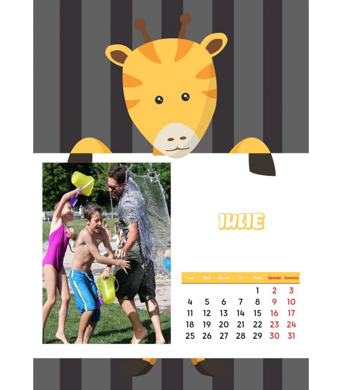 Wall Calendar with Your Photo "Animals" A3|Photo calendars|- mrgift.ro