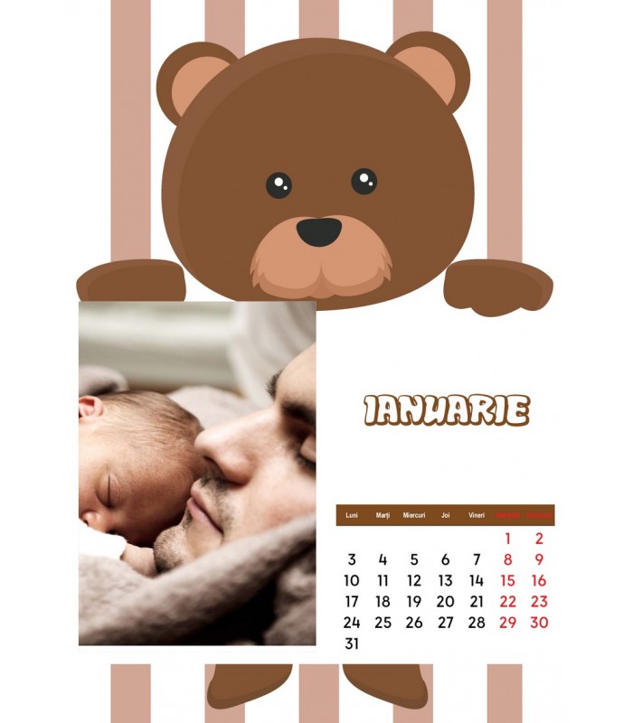 Wall Calendar with Your Photo "Animals" A4|Photo calendars|- mrgift.ro