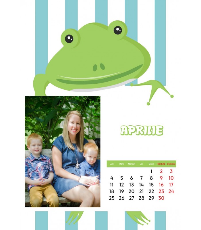 Wall Calendar with Your Photo "Animals" A4|Photo calendars|- mrgift.ro