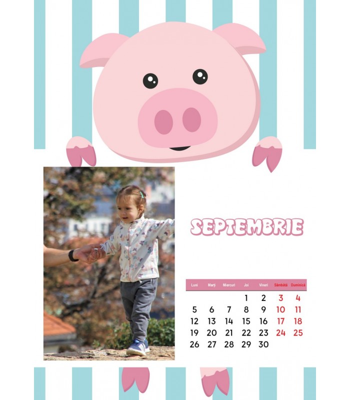 Wall Calendar with Your Photo "Animals" A4|Photo calendars|- mrgift.ro