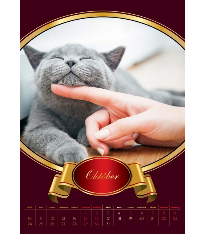Calendar de Perete cu Poza Ta "Gold" A4 |Calendar cu poze| - mrgift.ro