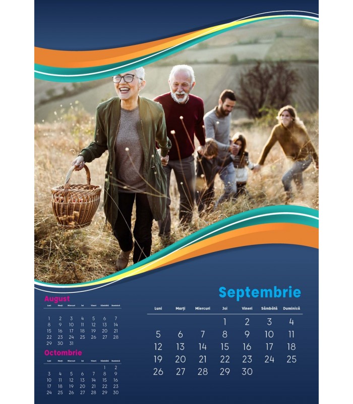Wall Calendar with Your Photo "Blue" A4|Personalized calendars| MrGift