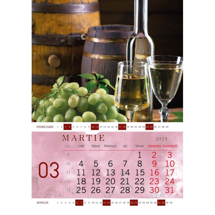 Wine Calendar|Wall Calendar|Desk Calendar|Wine|Gifts for Men|mrgift.ro
