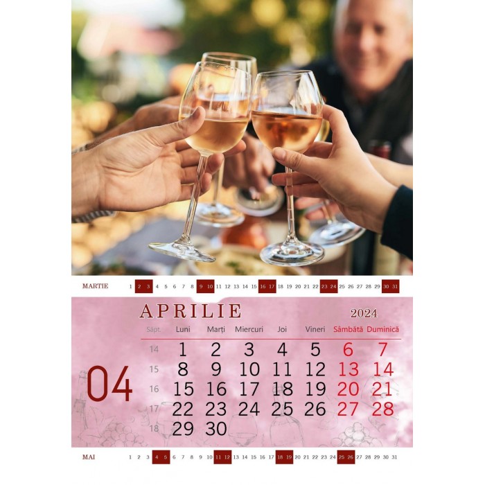 Wine Calendar|Wall Calendar|Desk Calendar|Wine|Gifts for Men|mrgift.ro