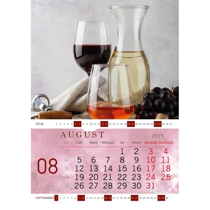 Wine Calendar|Wall Calendar|Desk Calendar|Wine|Gifts for Men|mrgift.ro