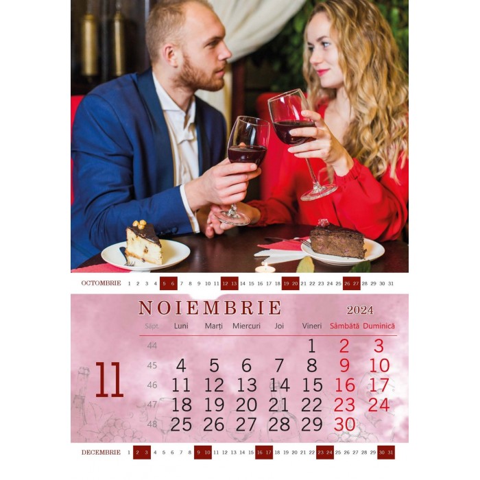 Wine Calendar|Wall Calendar|Desk Calendar|Wine|Gifts for Men|mrgift.ro