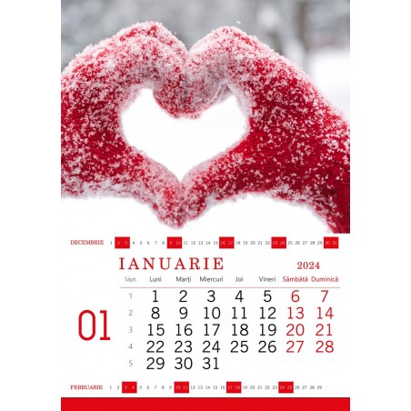 Red Calendar|A3 Wall Calendars|Desk Calendars|Elegant Calendars|MrGift