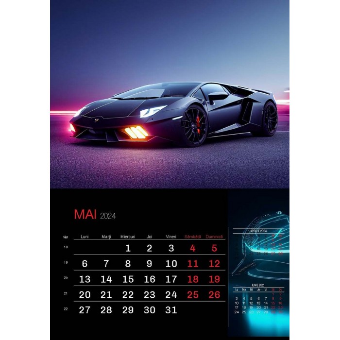 Concept Cars Calendar|Wall Calendar|Gifts for Men|Calendars| mrgift.ro