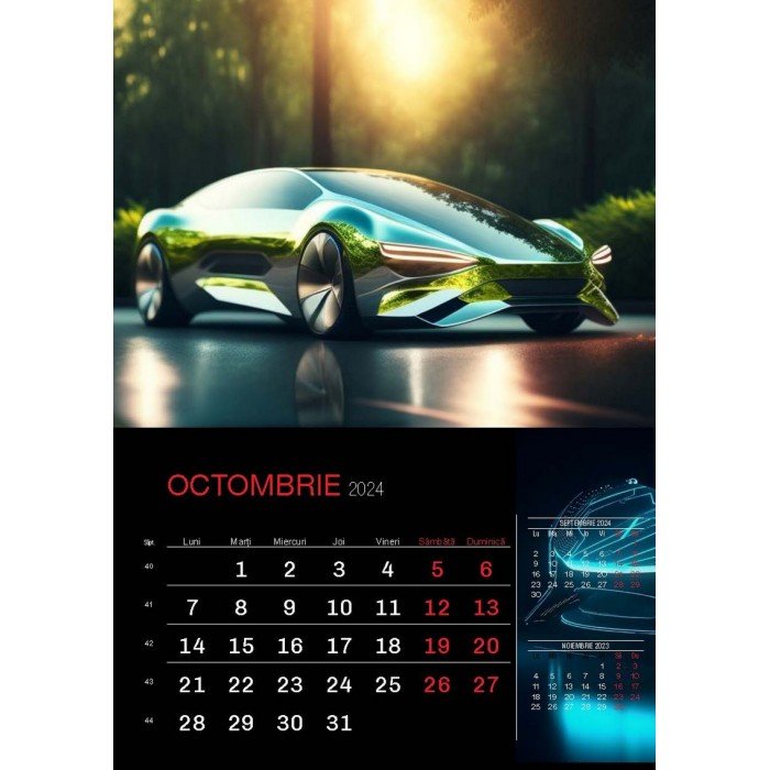 Concept Cars Calendar|Wall Calendar|Gifts for Men|Calendars| mrgift.ro