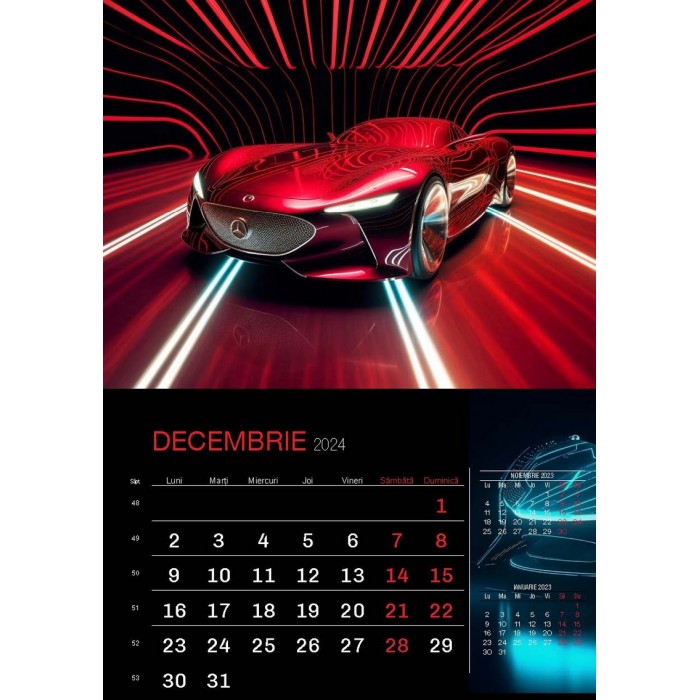 Concept Cars Calendar|Wall Calendar|Gifts for Men|Calendars| mrgift.ro