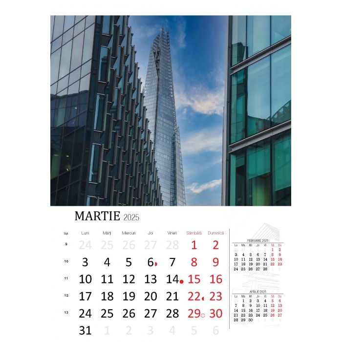 Modern Architecture Calendar|Elegant Calendar|A3 Wall Calendars|MrGift